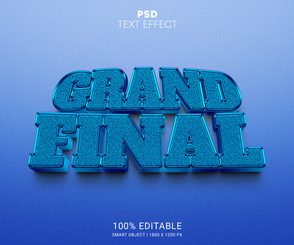 ArtStation - Grand final PSD fully editable text effect. Layer style ...