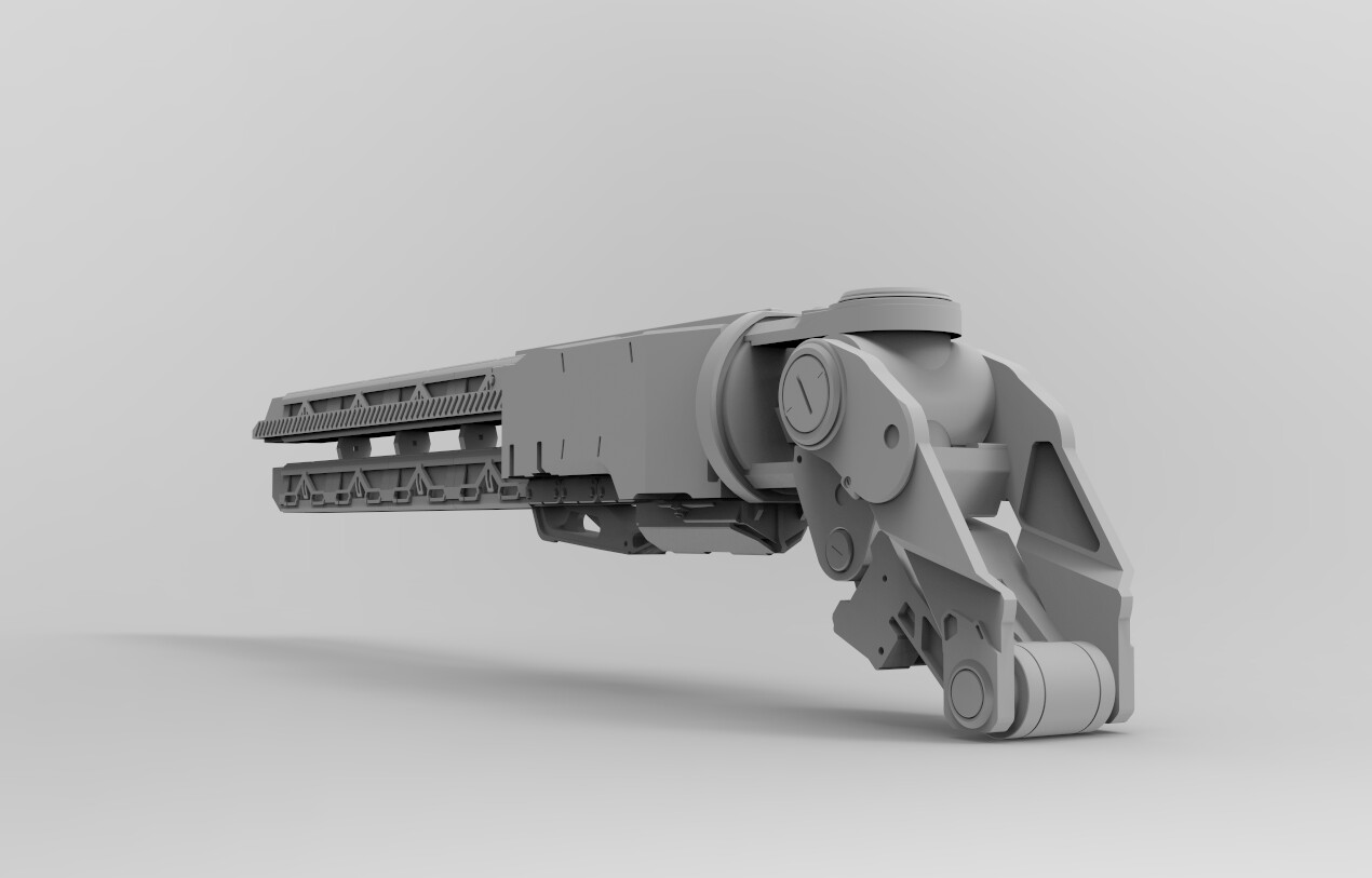 ArtStation - FREE Railgun model with pre-supported version. | Resources