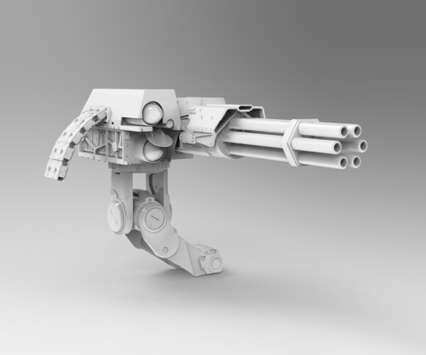 ArtStation - SciFi Minigun 3D print model pre-supported | Resources