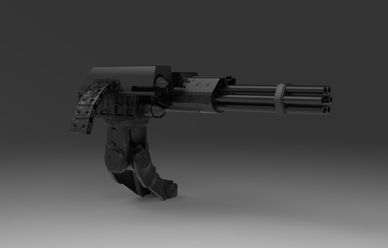 ArtStation - SciFi Minigun 3D print model pre-supported | Resources