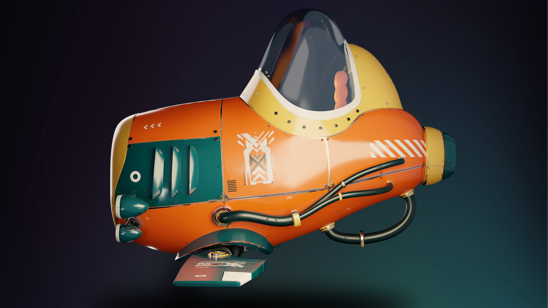 ArtStation - Humoro sci fi cyberpunk Aircraft game ready high poly and ...