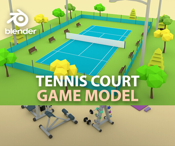 ArtStation - Tennis Court Cartoon | Game Assets
