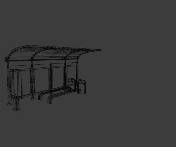 ArtStation - BUS STAND GAME READY 3D MODEL | Game Assets