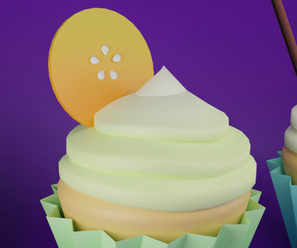 ArtStation - BLENDER 3D LOW POLY CUPCAKES | Game Assets