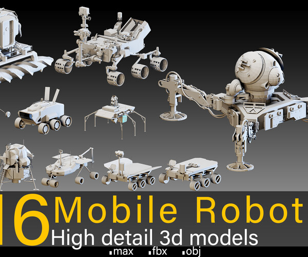 ArtStation - 16 Mobile Robots- High detail 3d models | Resources
