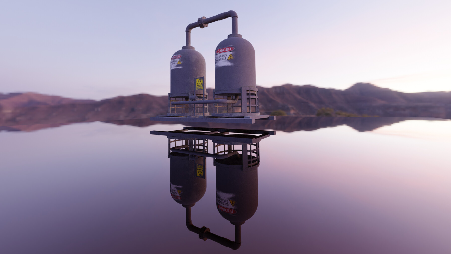 ArtStation - CHEMICAL TANK GAME READY 3D MODEL | Game Assets