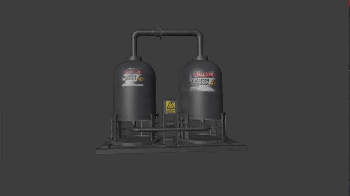ArtStation - CHEMICAL TANK GAME READY 3D MODEL | Game Assets