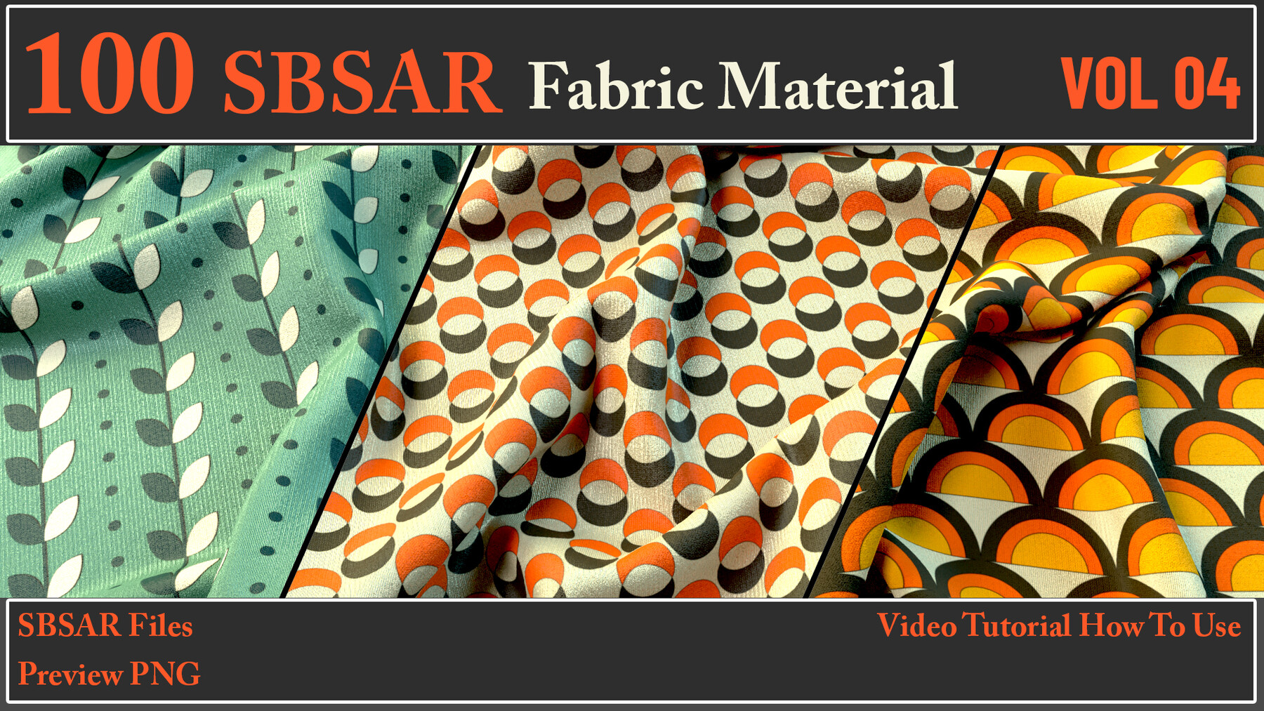 ArtStation - 100 SBSAR Files Fabric Materials VOL 04 + Video How To Use ...