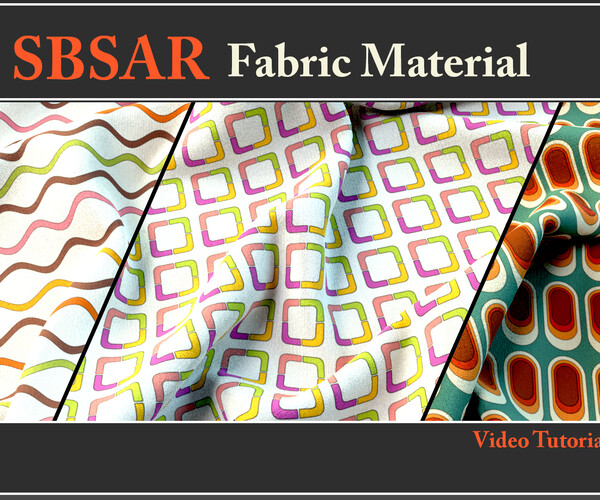 ArtStation - 100 SBSAR Files Fabric Materials VOL 04 + Video How To Use ...