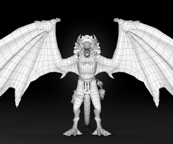 ArtStation - Harpy Vampire Low-poly 3D model | Resources