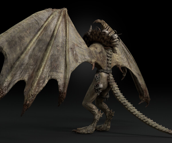 ArtStation - Harpy Vampire Low-poly 3D model | Resources