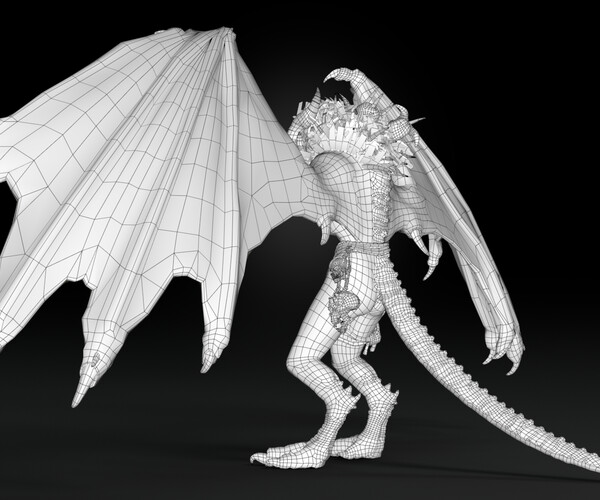 ArtStation - Harpy Vampire Low-poly 3D model | Resources