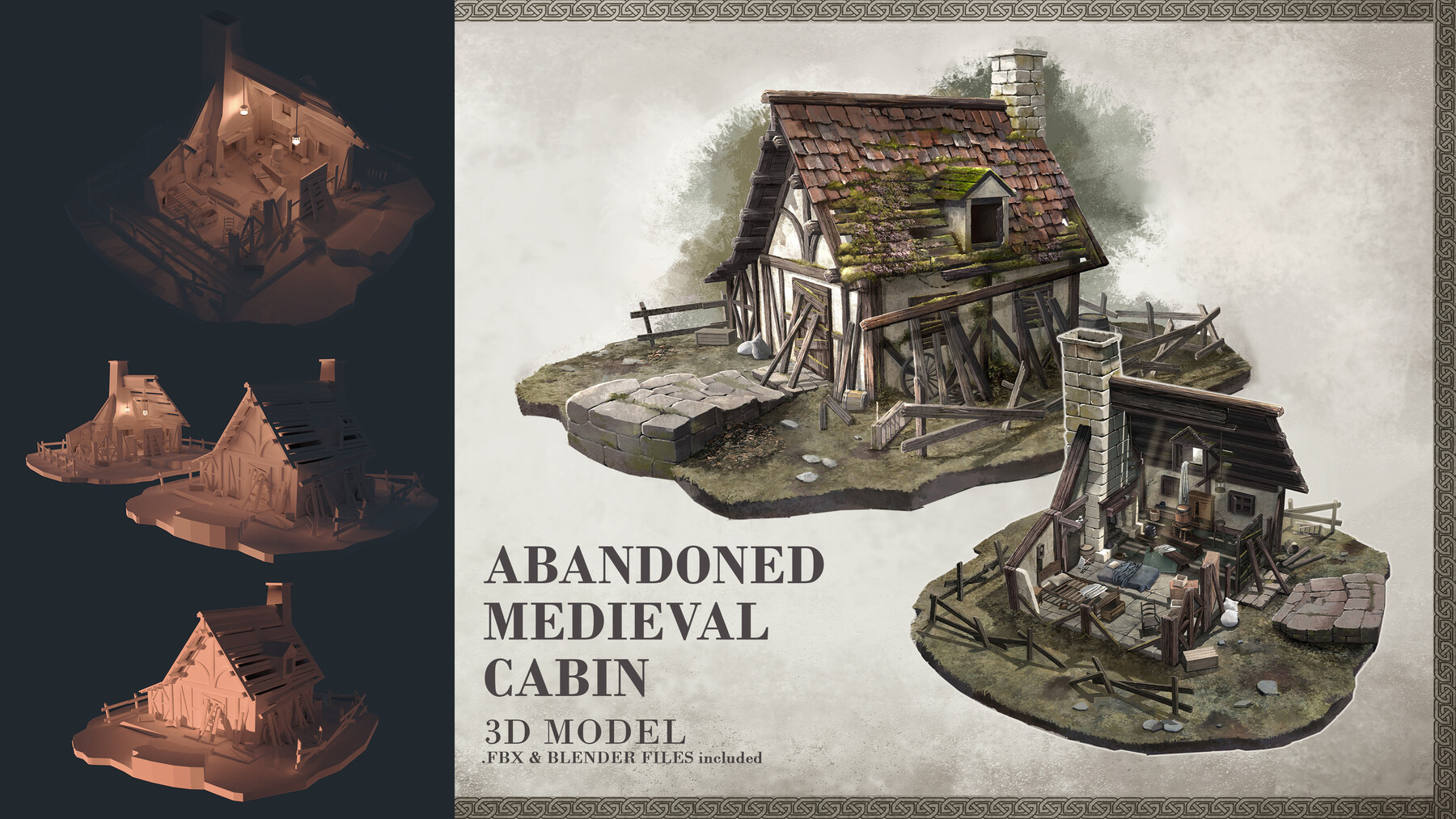 Gargi Roy - Abandoned Medieval Cabin 3D Model