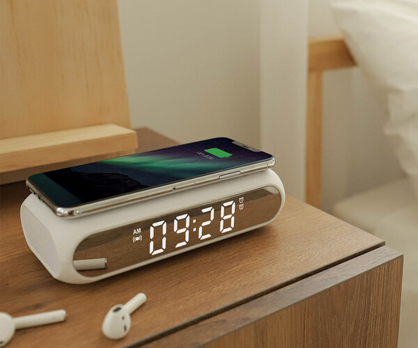 ArtStation - Wireless charging mood light LED table clock | Resources