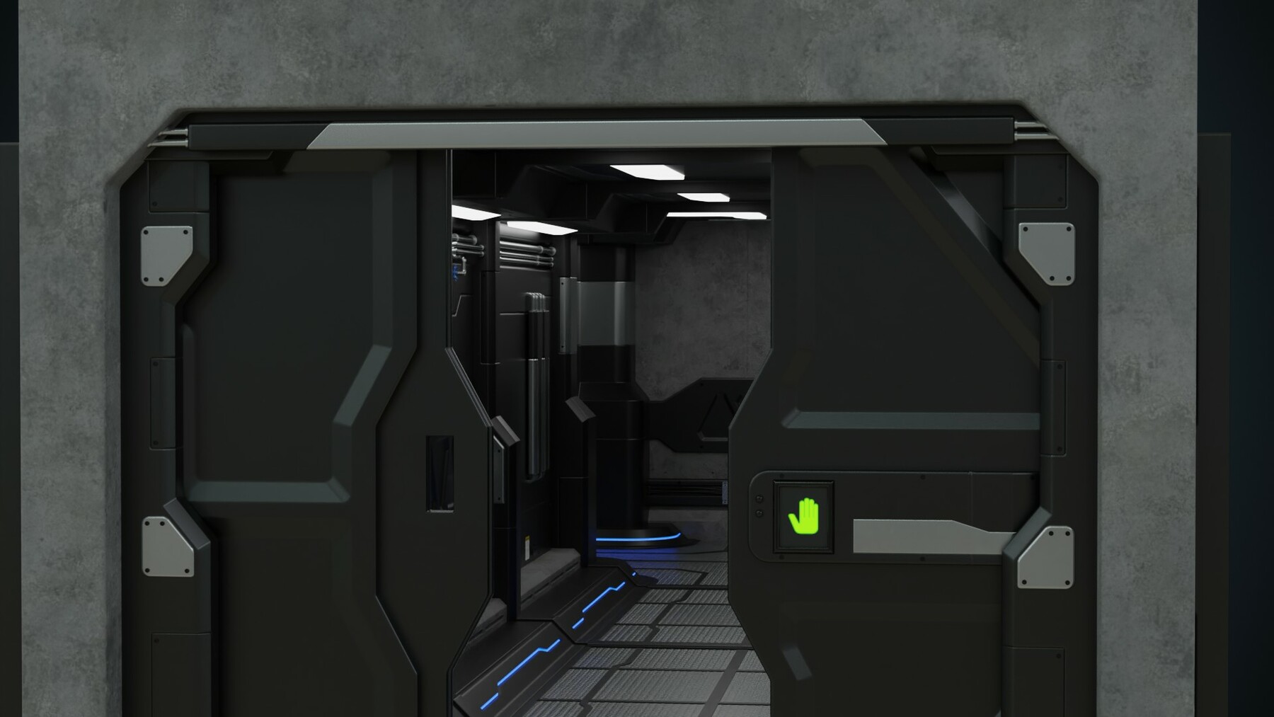 ArtStation - Sci Fi Modular Interior 1B | Game Assets