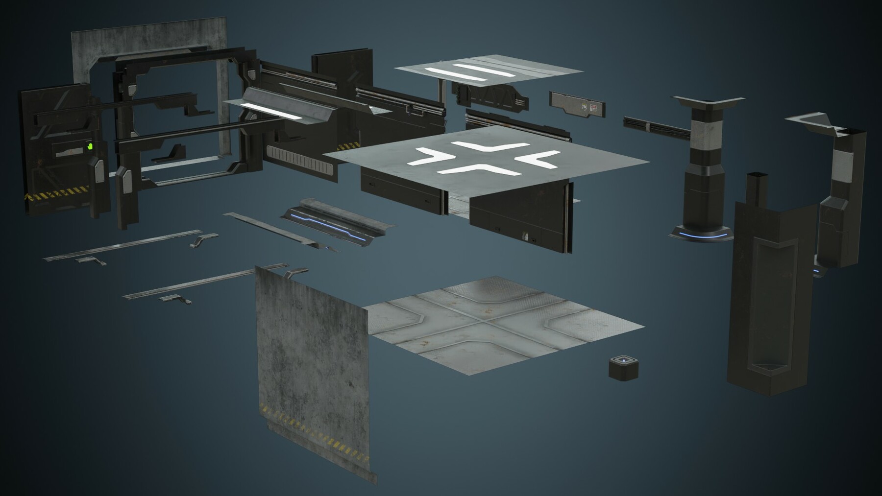 ArtStation - Sci Fi Modular Interior 1B | Game Assets