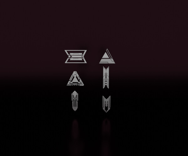 ArtStation - 3D SCI-FI SYMBOLE | Resources