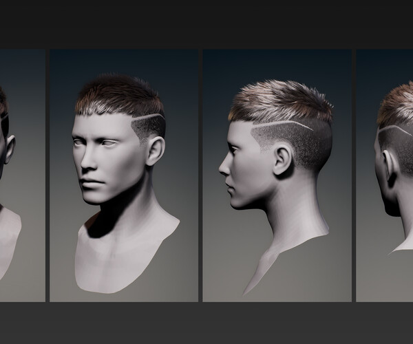 ArtStation - Real-Time Men Hairstyles - Standard Pack | Game Assets