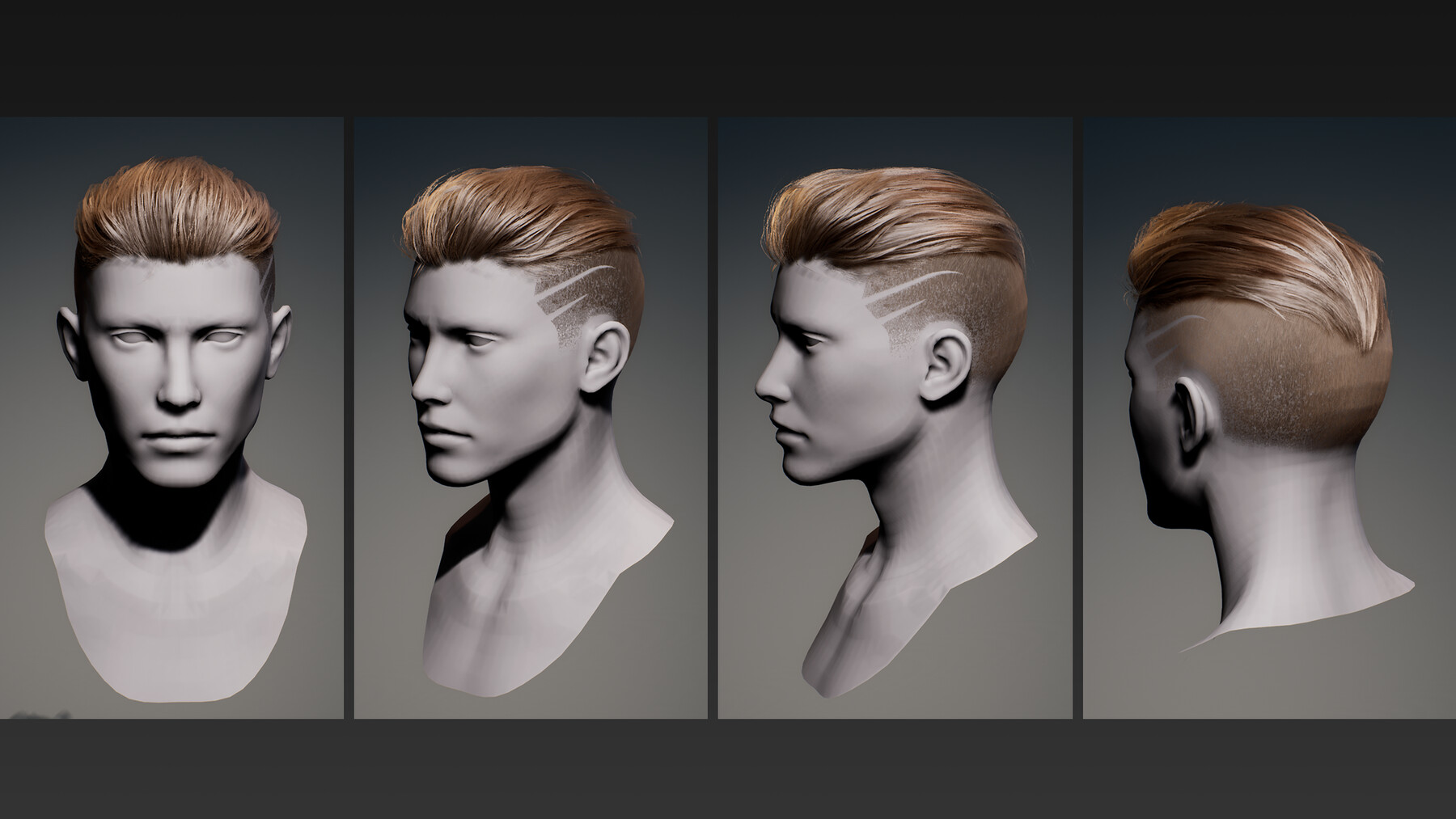 ArtStation - Real-Time Men Hairstyles - Standard Pack | Game Assets