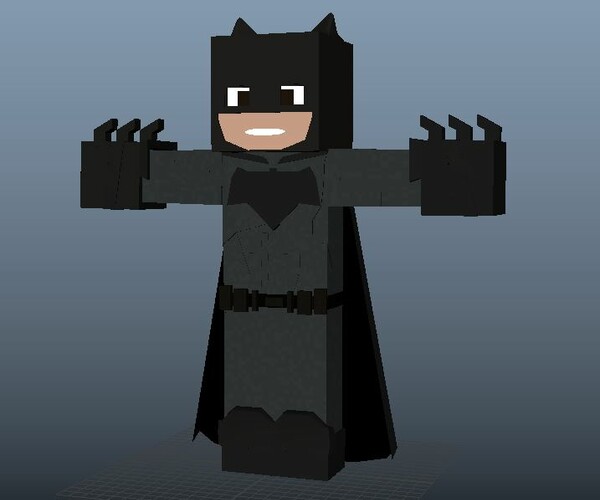ArtStation - Batman Minecraft 3D Model (Rigged) | Resources