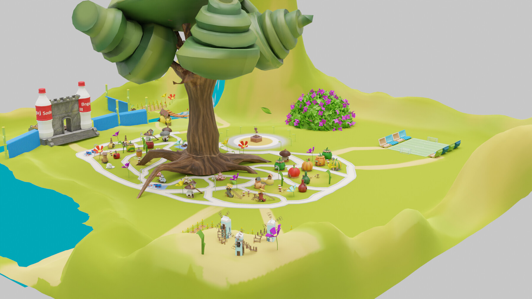 ArtStation - Bugs City Low Poly Toon Town Stylized Cartoon Full Pack ...