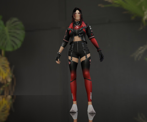 ArtStation - FREE FIRE GIRL GAME READY 3D MODEL | Game Assets