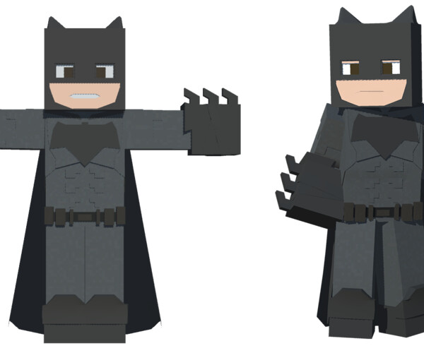 ArtStation - Batman Minecraft 3D Model (Rigged) | Resources