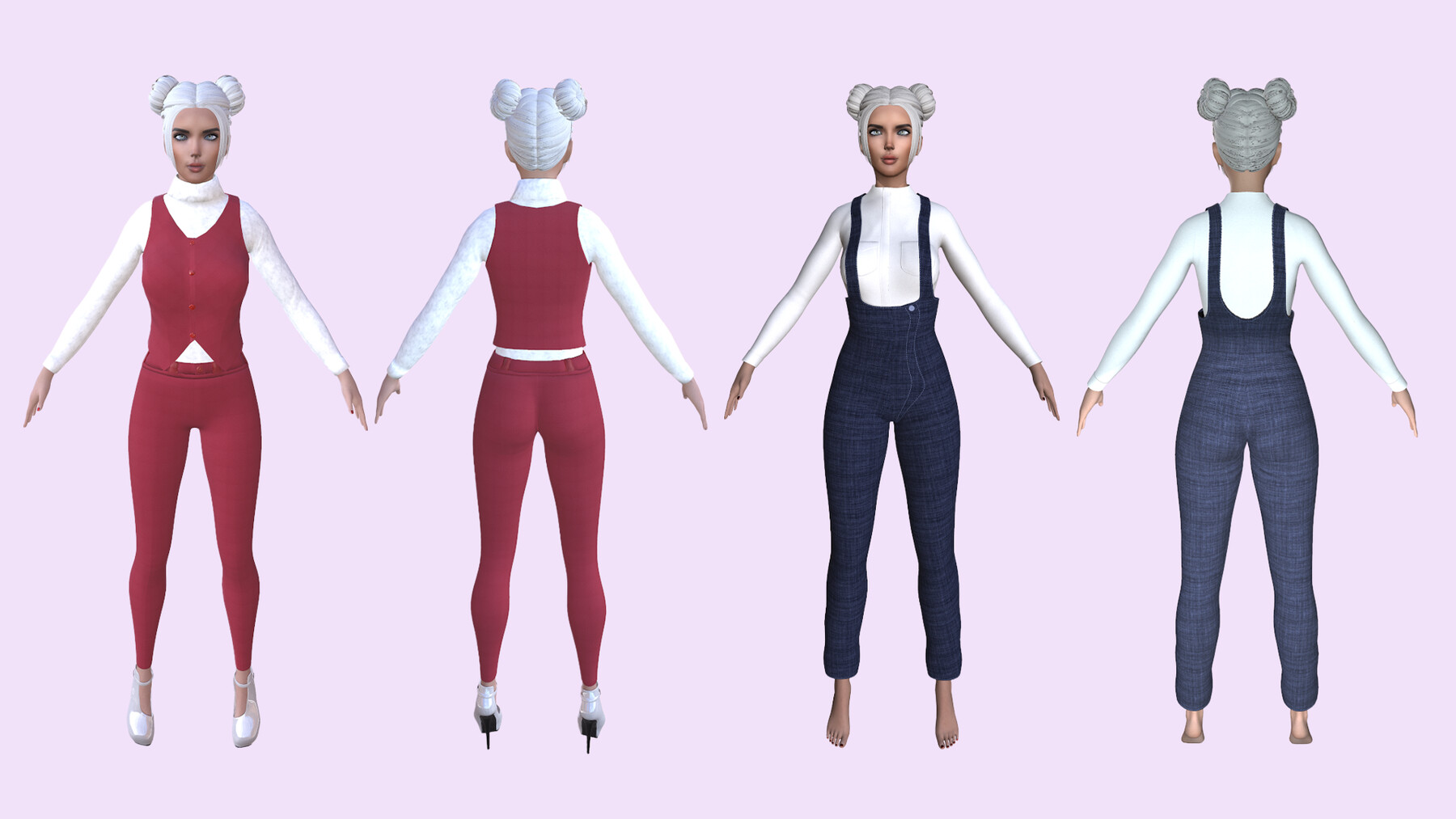 ArtStation - Maya Modular Girl | Game Assets