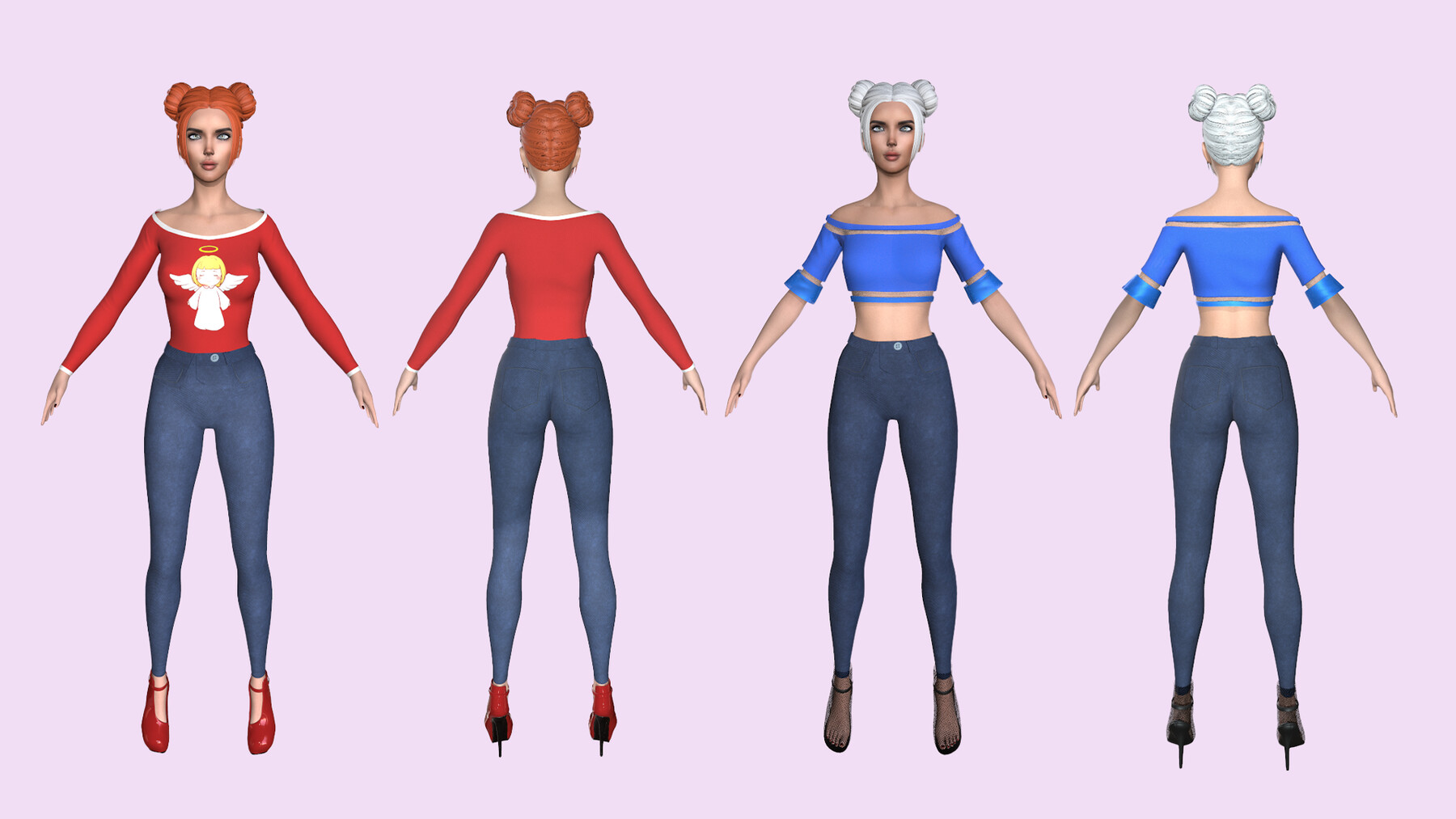 ArtStation - Maya Modular Girl | Game Assets