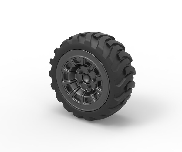 ArtStation - 3D printable Diecast Demolition derby rear wheel 2 Scale 1 ...