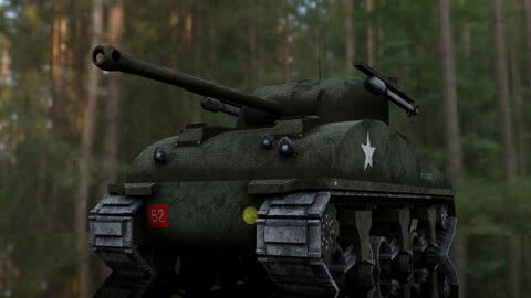 ArtStation - SHERMAN FIREFLY GAME READY 3D MODEL | Game Assets