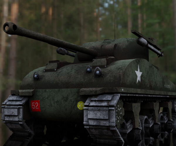 ArtStation - SHERMAN FIREFLY GAME READY 3D MODEL | Game Assets