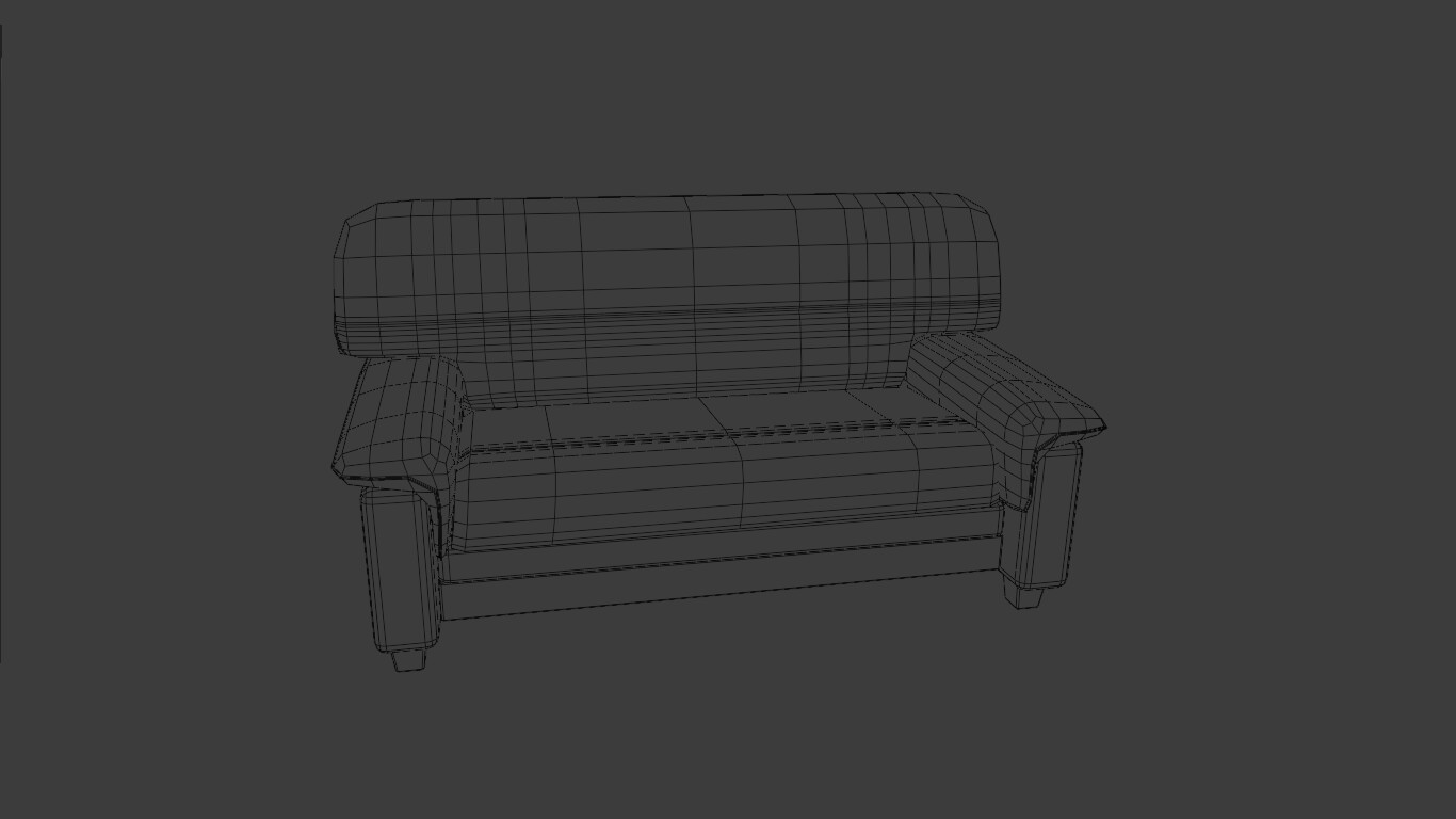 ArtStation - SOFA GAME READY 3D MODEL | Game Assets
