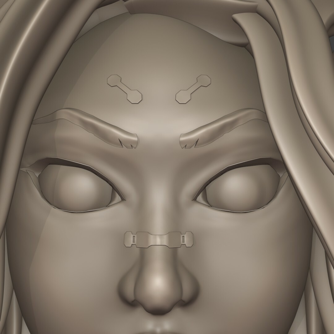 ArtStation - Neon Valorant Agent | Head Sculpt | 3D Print Model | Resources