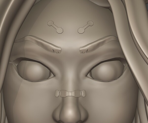 ArtStation - Neon Valorant Agent | Head Sculpt | 3D Print Model | Resources