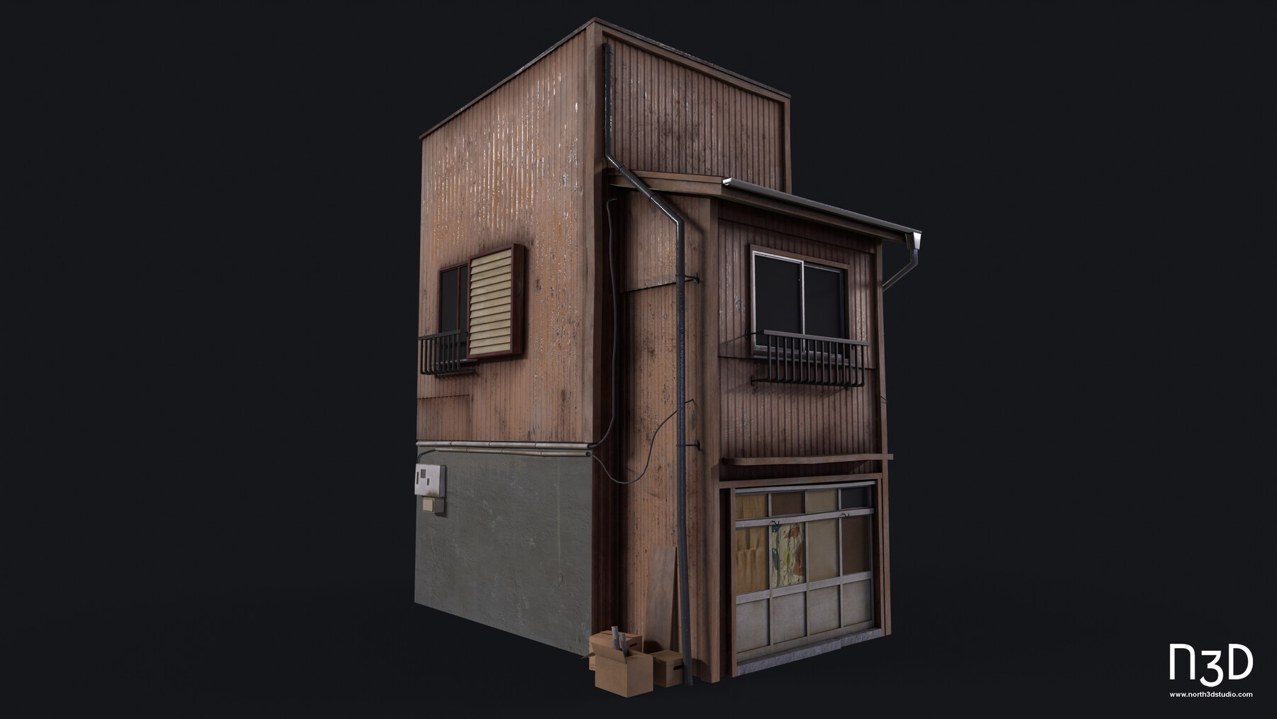 ArtStation - Japanese Game Ready Building v.1 | Game Assets