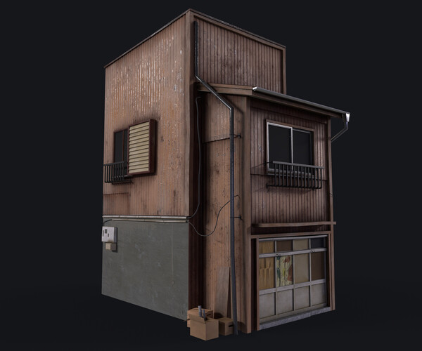 ArtStation - Japanese Game Ready Building v.1 | Game Assets
