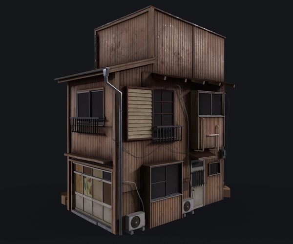 ArtStation - Japanese Game Ready Building v.1 | Game Assets
