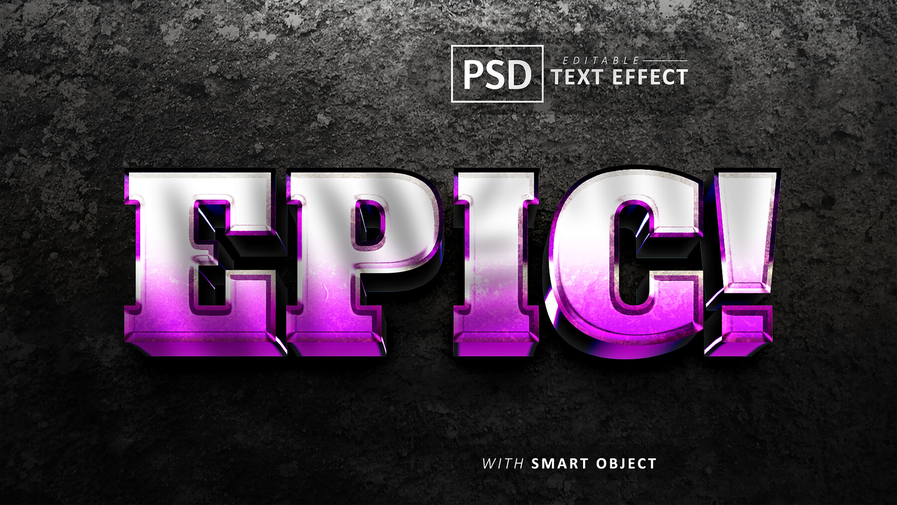 ArtStation - 3D Epic PSD fully editable text effect. Layer style PSD ...