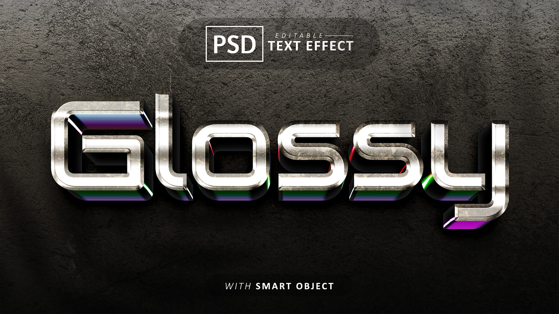 ArtStation - 3D Glossy PSD fully editable text effect. Layer style PSD ...