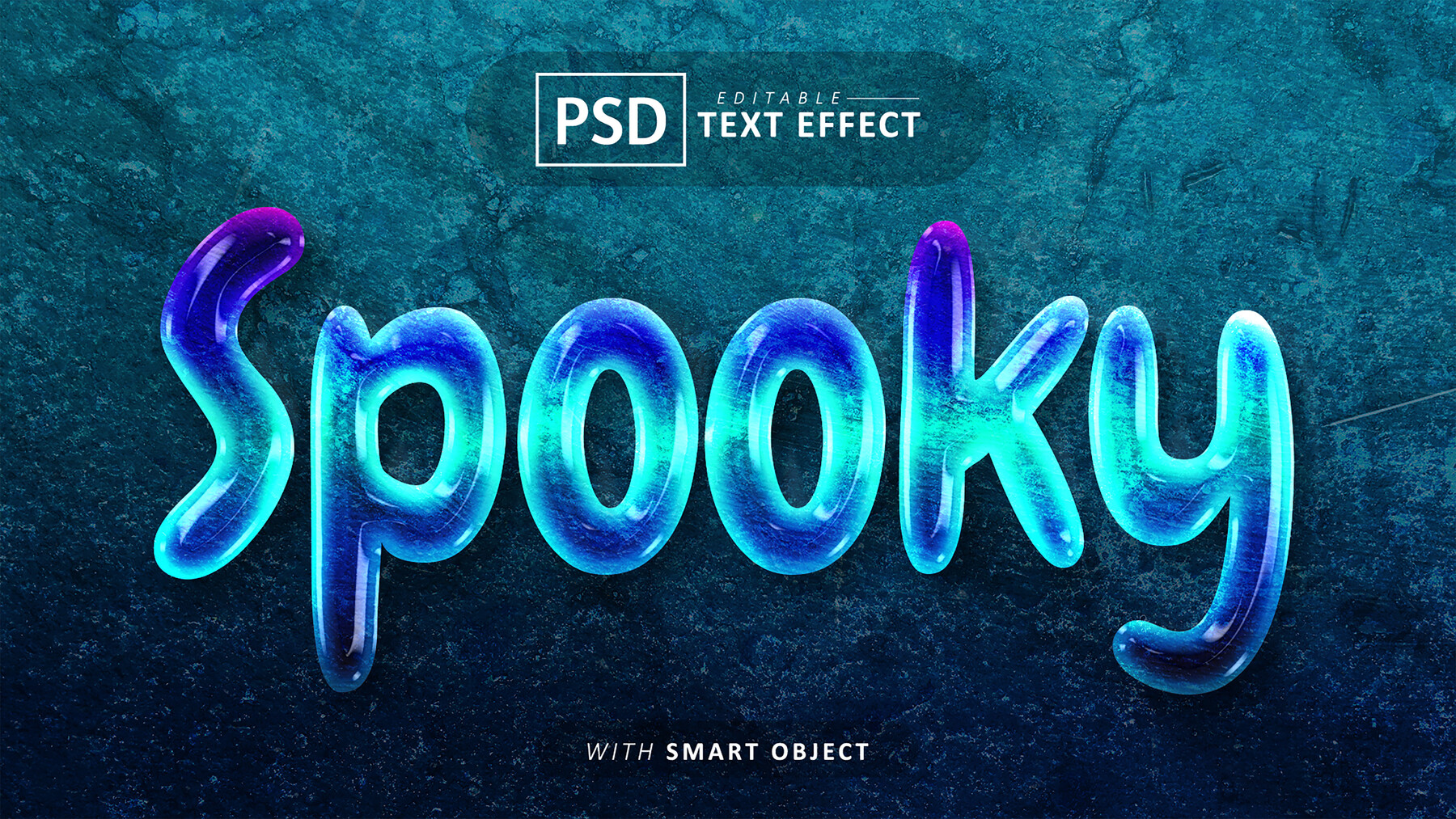ArtStation - 3D Spooky PSD fully editable text effect. Layer style PSD ...