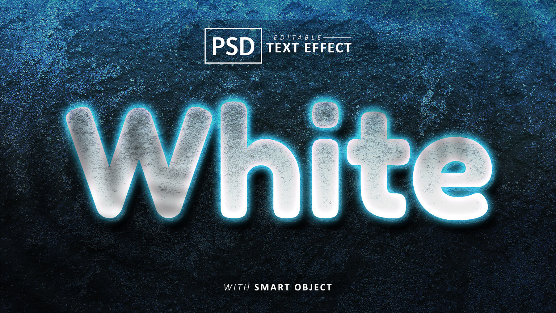 ArtStation - 3D White PSD fully editable text effect. Layer style PSD ...