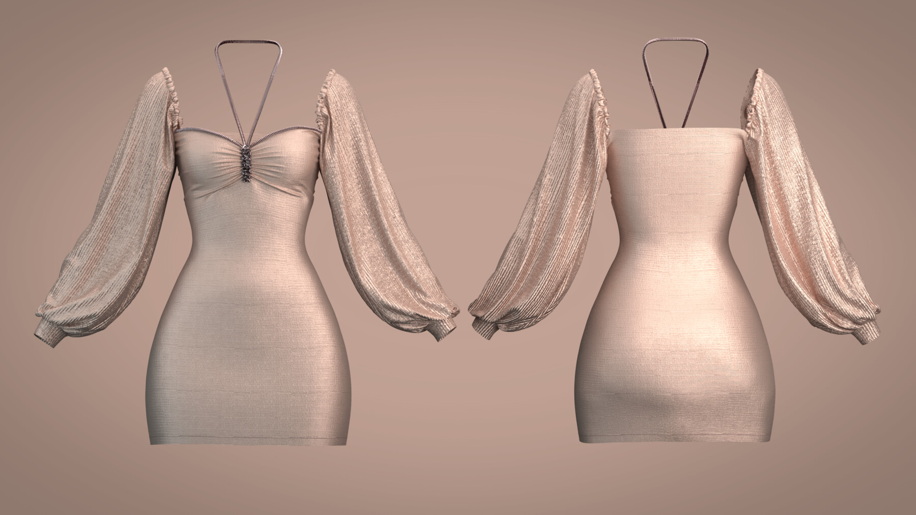 ArtStation - women's shiny dress clo3d | Resources