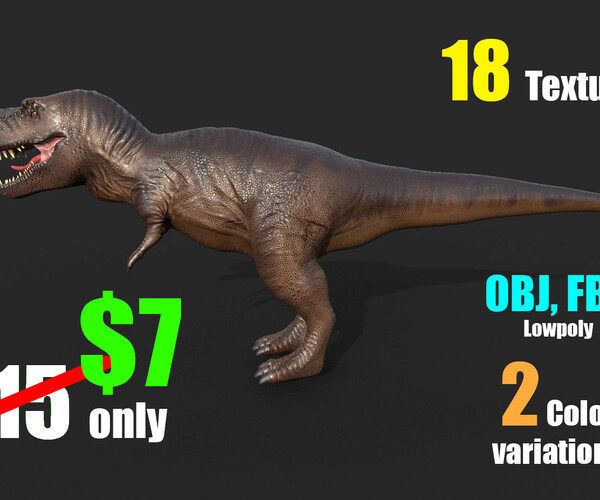ArtStation - T-Rex 3D Model Game Asset | Game Assets