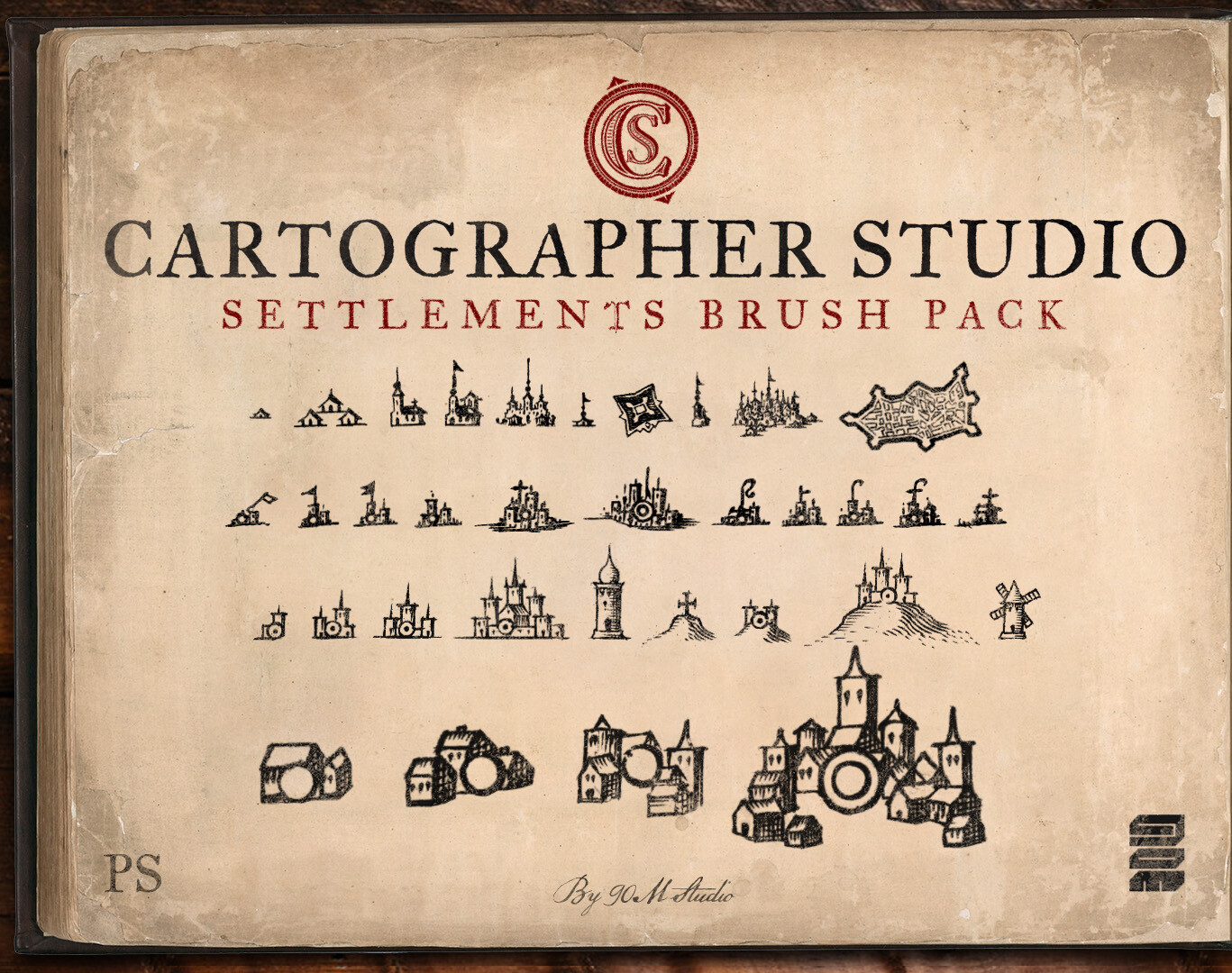 ArtStation - Settlements Pack: Photoshop Brushes for Fantasy Maps | Brushes
