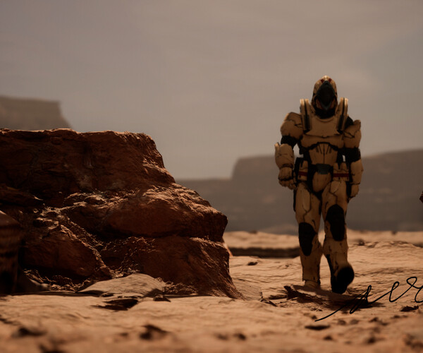 ArtStation - Cinematic Mars Scene animated 3D model | Game Assets