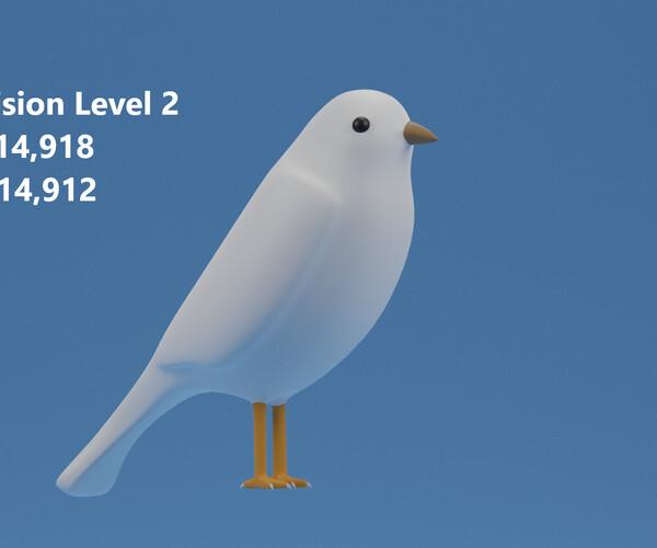 ArtStation - Cartoon Cute Bird Sparrow 3D model | Resources