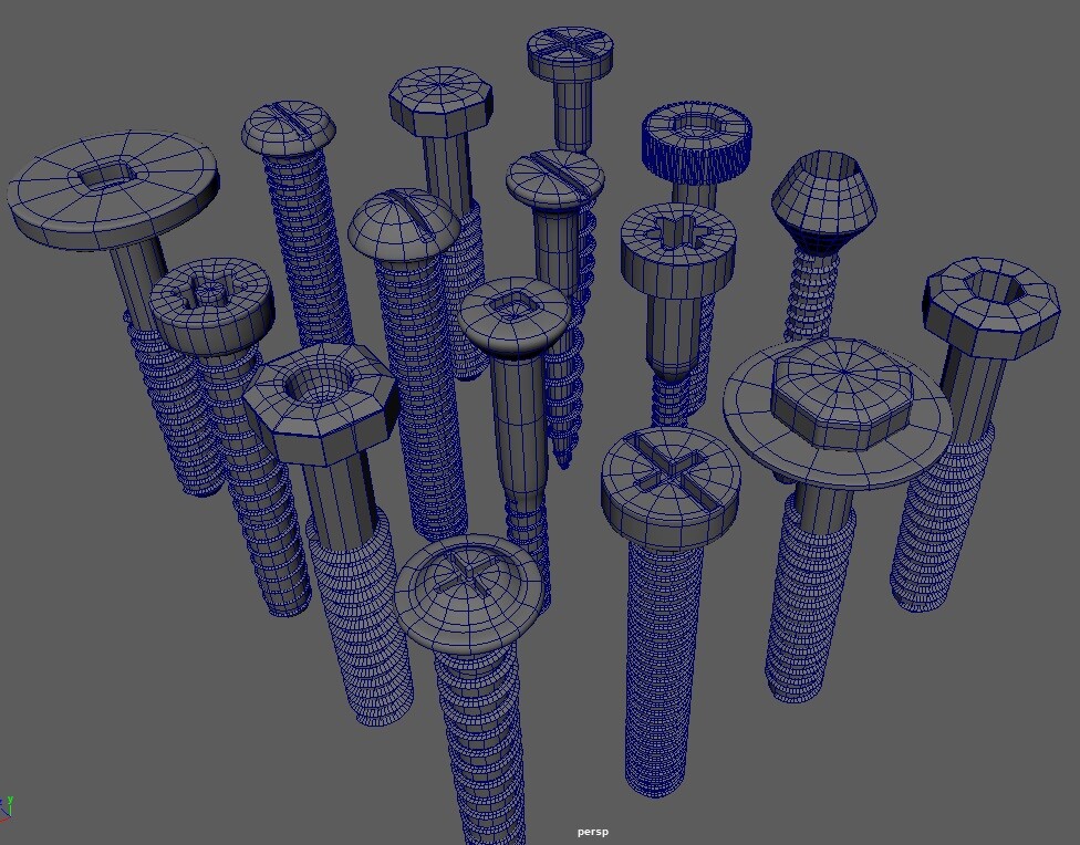 ArtStation - 16 screw 3d model | Resources