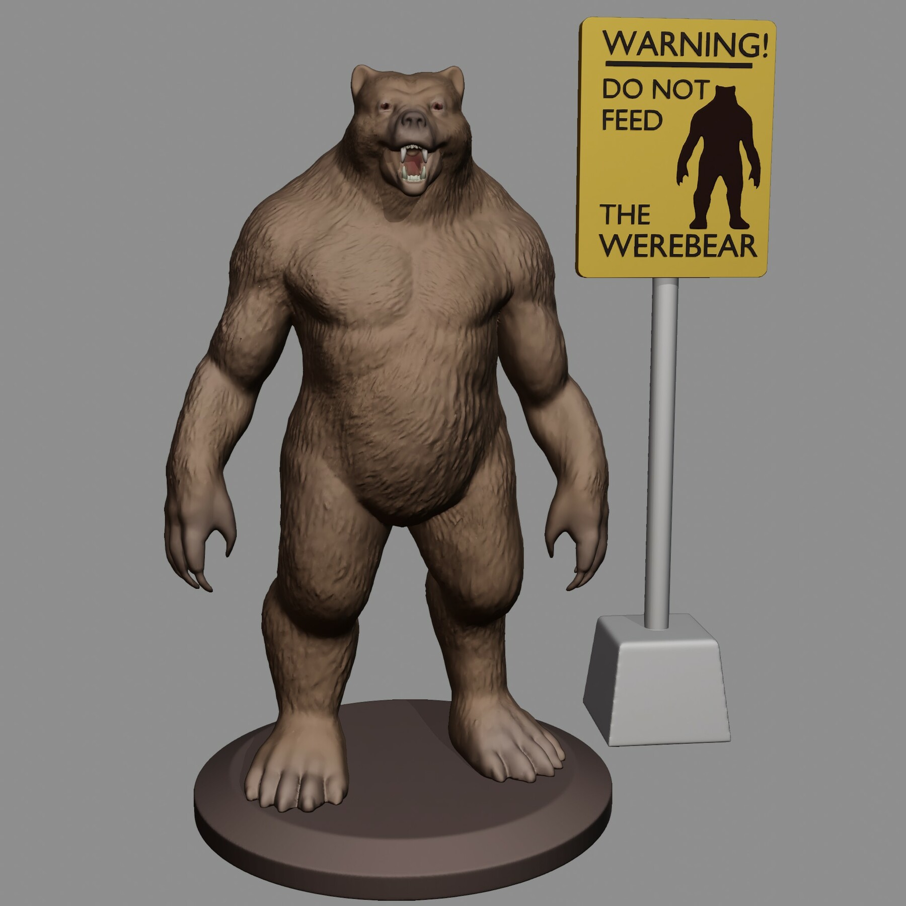 ArtStation - Werebear 3D Print | Resources