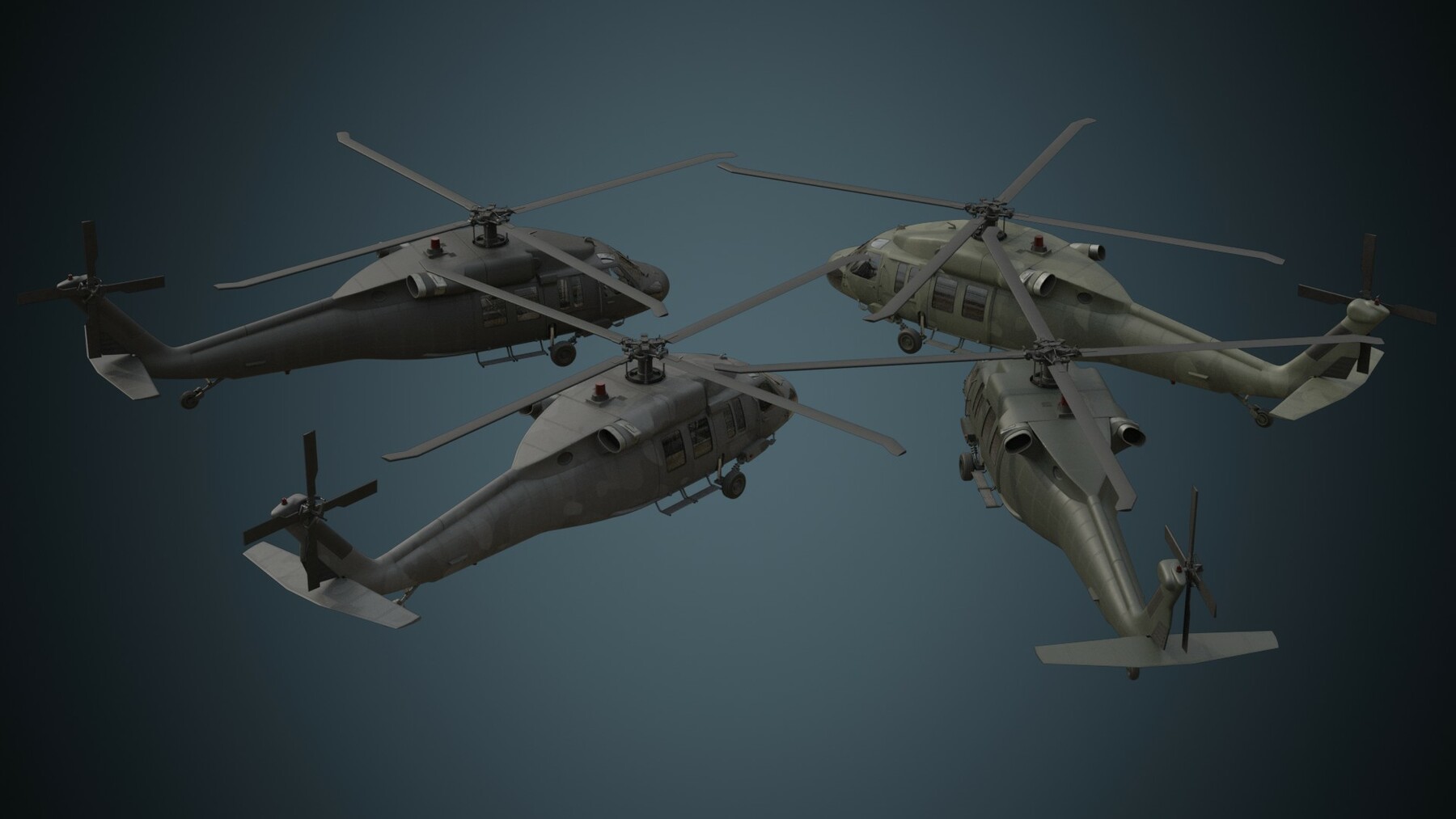 ArtStation - Military Helicopter 1B | Game Assets